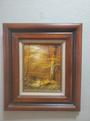 Vintage Signed Original Oil Painting on canvas - V. Singer, Woodland ...