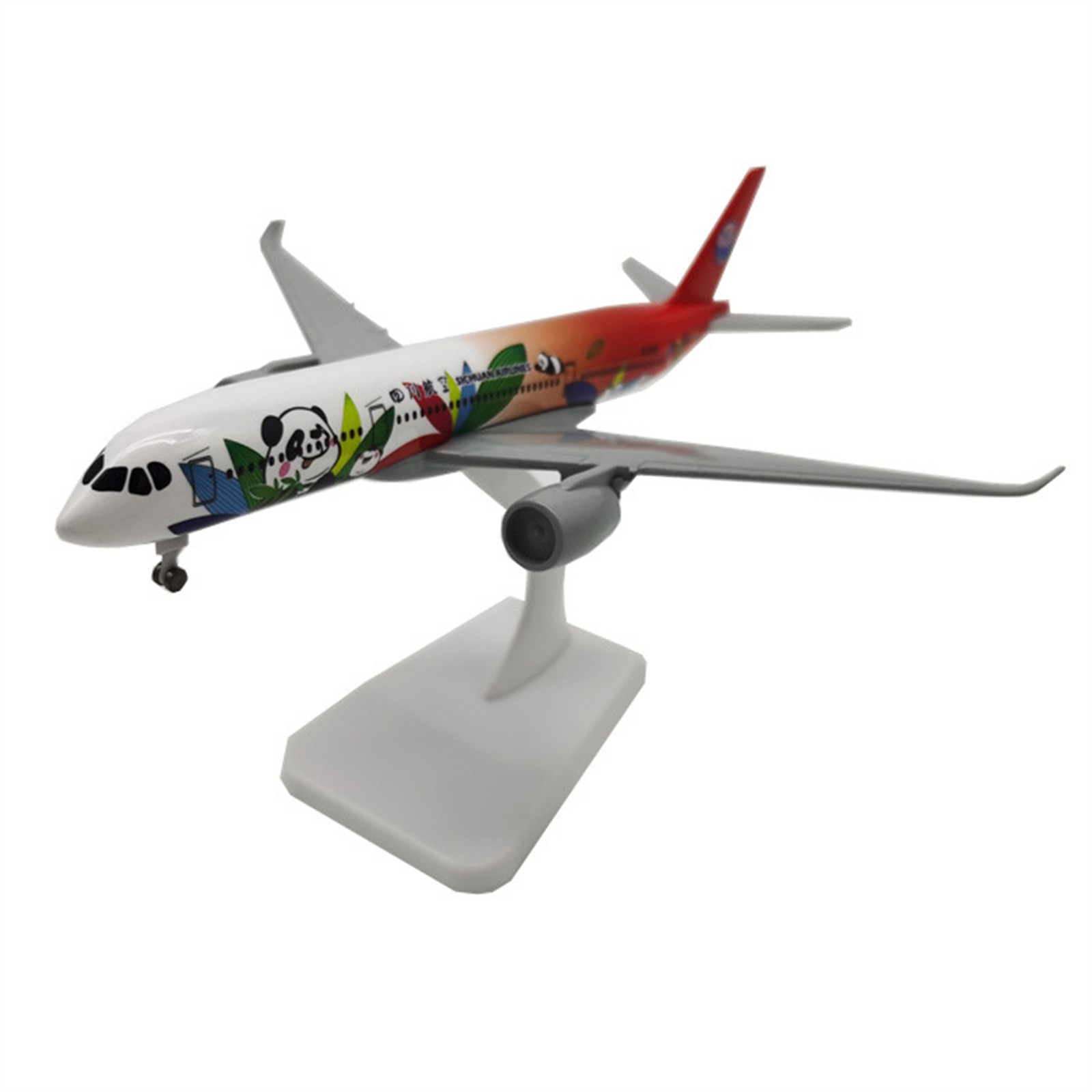 1:300 20cm Sichuan 350 A350 Panda Alloy Civil Airliner Airplane Model ...
