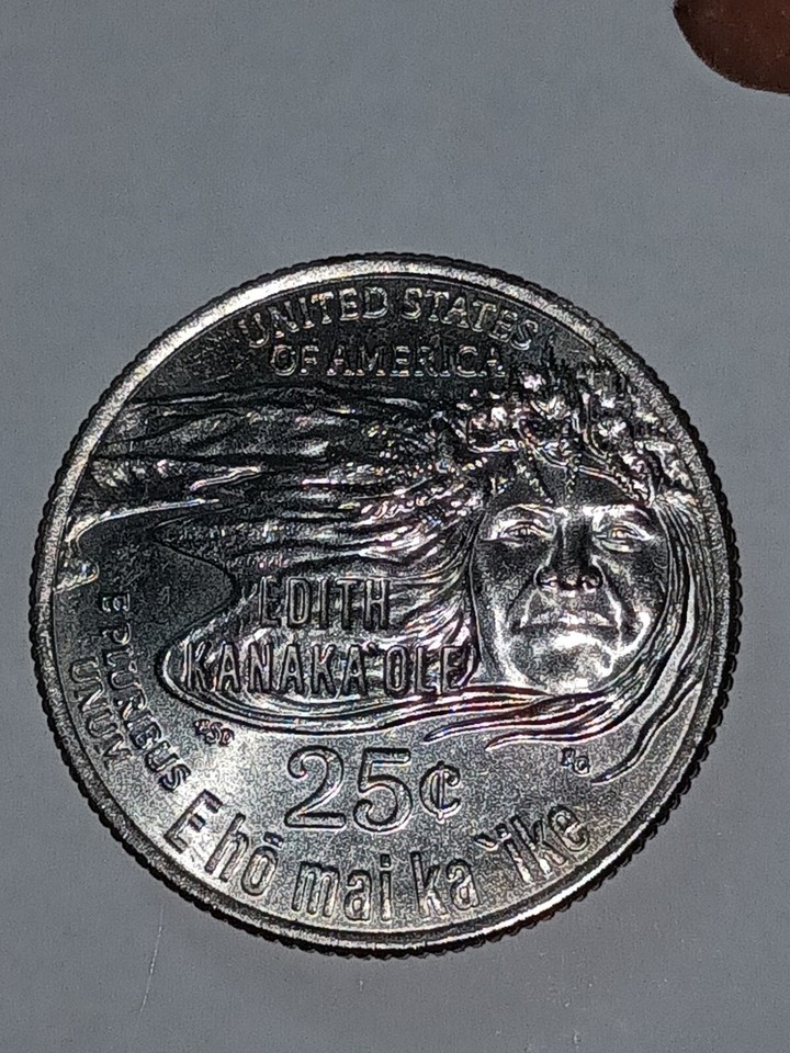 Clashed Die Error 2023 P Edith Kanaka’Ole Quarter BU OBV/REV “EDITH ...