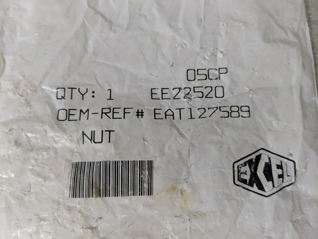Flanged Metric Pinion Locking Nut Excel # EE22520. Ref. # Eaton 127589 ...