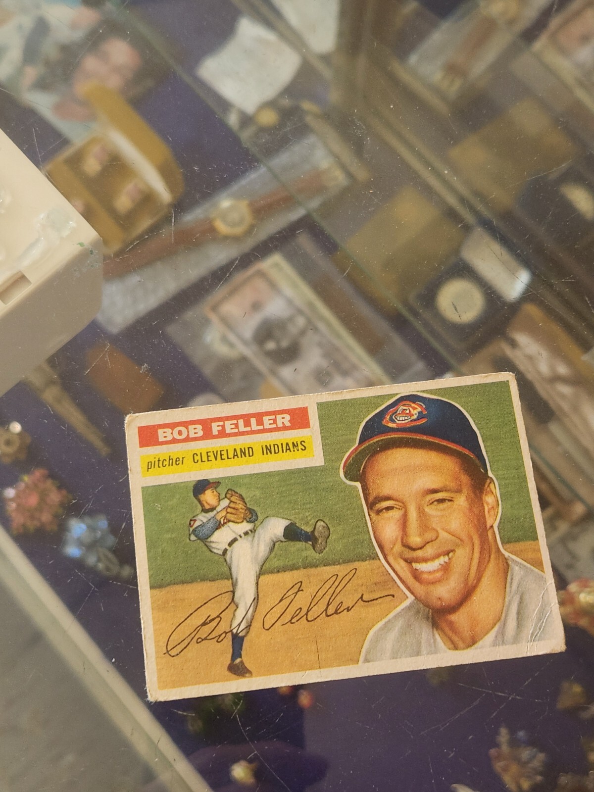 1956 TOPPS BOB FELLER #200-UNCREASED EXCEPT FOR RIGHT CORNER HIT--READ ...