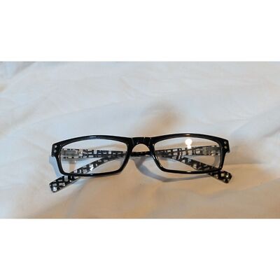 Rectangular Black and Clear Eyeglass Frames only | eBay