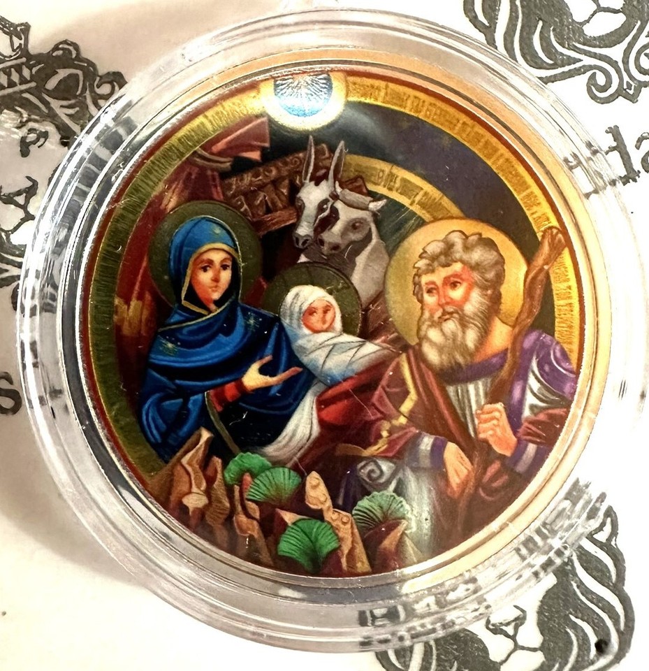 Christmas Scottsdale Bethlehem Colorized Nativity 1 oz silver in ...