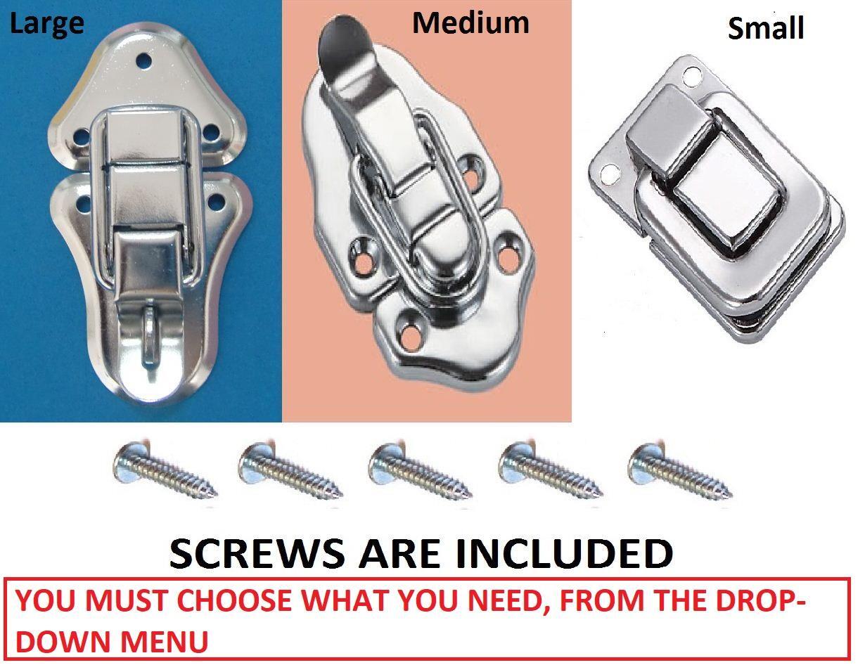 Case Clip Lock Latch Catch Toggle Suitcase Box Trunk Chrome 3 Sizes Qty ...