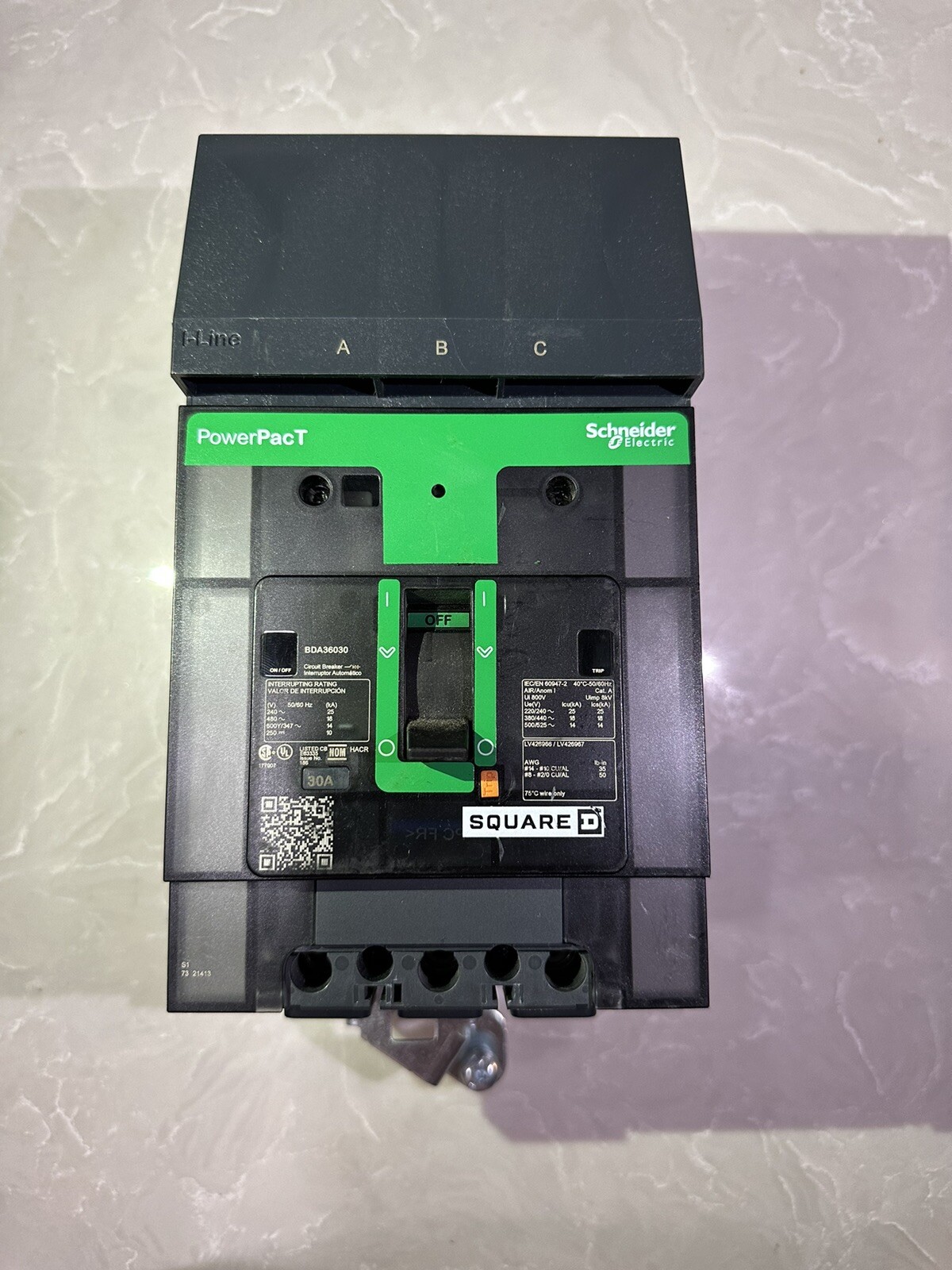BDA36030 SQUARE D POWERPACT I-LINE 3 POLE 30A 600V CIRCUIT BREAKER | eBay