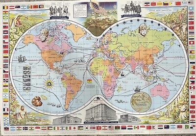 Rare 1957 Mccormick's Spice Trade Map Of The World | eBay