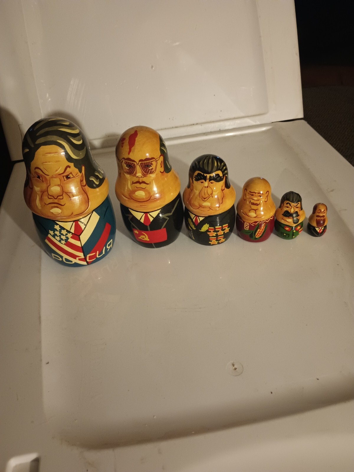 Vintage Russian matryoshka dolls Presidents Nesting Dolls Vintage RARE ...