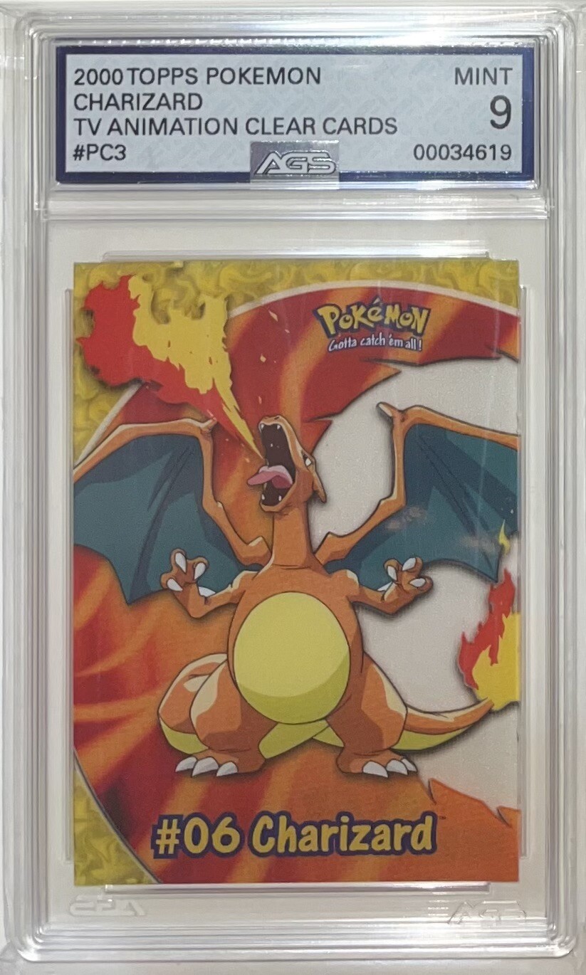 2000 Topps Pokemon TV Animation Series 2 Clear #PC3 #06 Charizard AGS ...