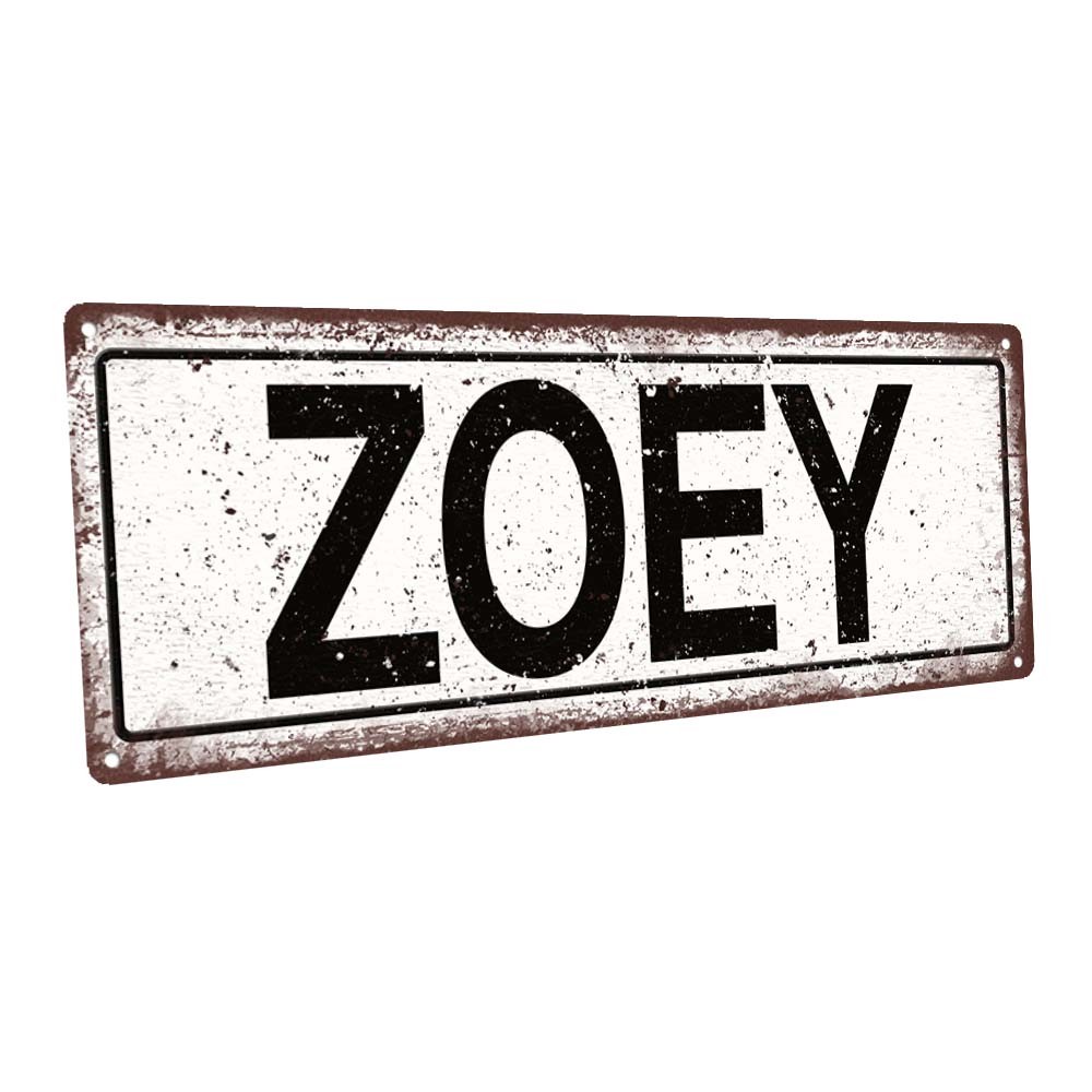 Zoey Metal Sign; Wall Decor for Kids Room or Nursery | eBay
