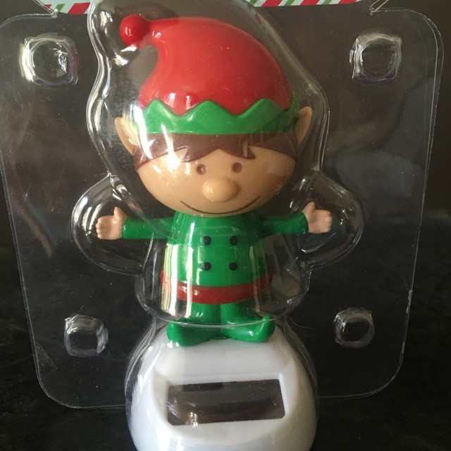 Christmas Decorations 1 X 4" Tall Solar Powered Dancing Elf Collectible ...