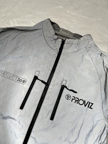Proviz Reflect360 Performance Reflective Cycling Jacket Mens M Silver ...