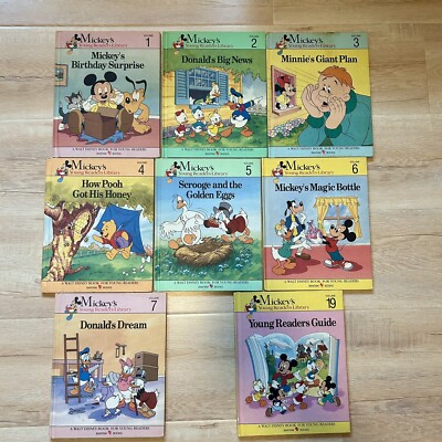 Walt Disney Fun To Read & Learn Library Books 1986 Lot of 7 (1-6 +19 ...