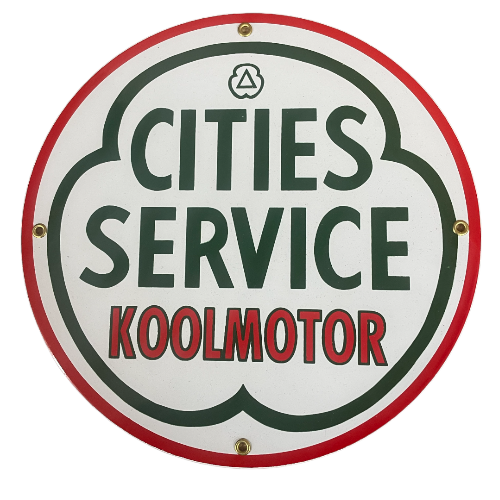 Cities Service Gasoline Porcelain Advertising Sign | eBay