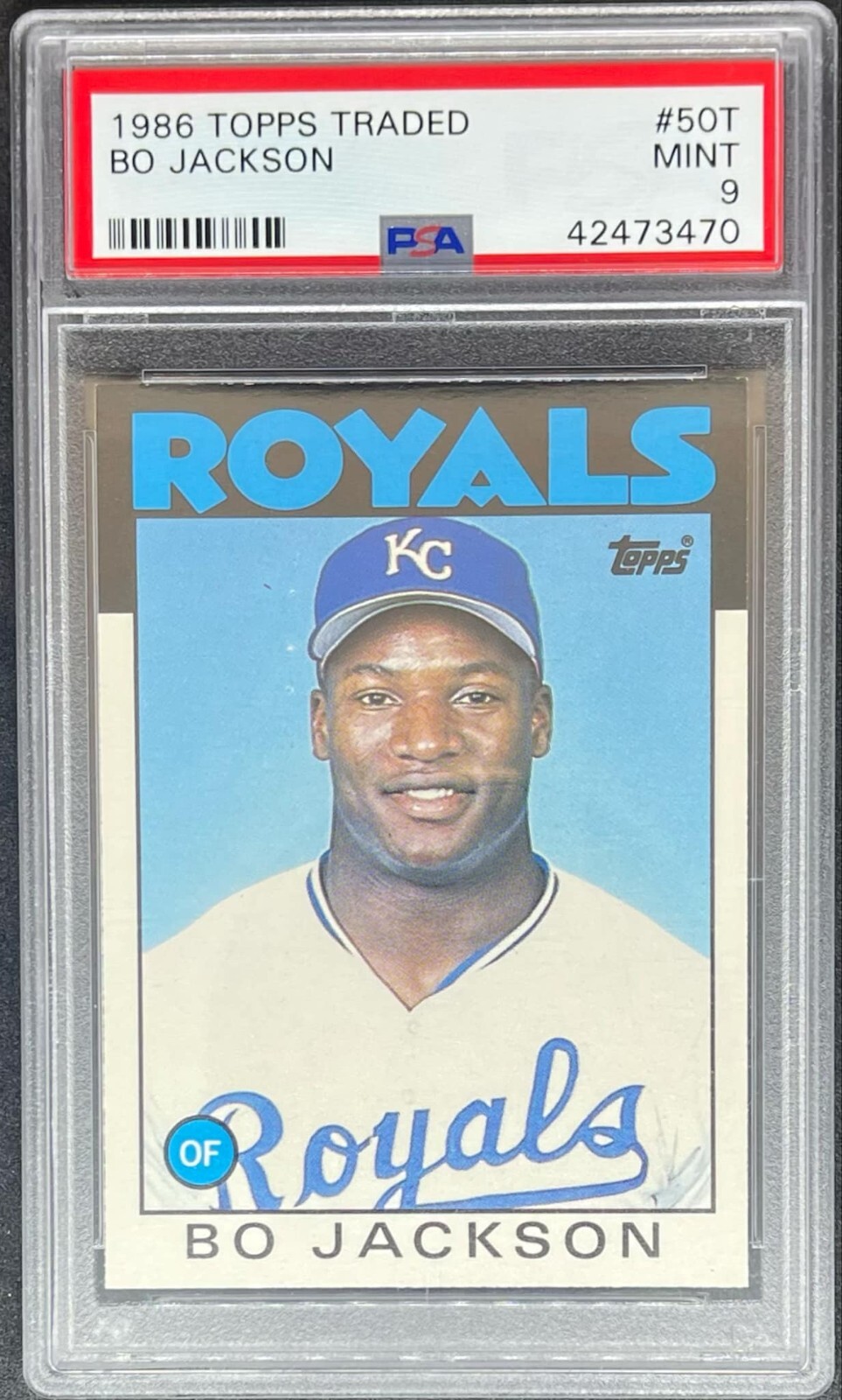 1986 Topps Traded - #50T Bo Jackson Rookie Card KC Royals Auburn RC PSA ...