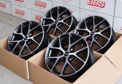 BBS SR WHEELS 18x8" 5x114.3 40MM 40 OFFSET SR017 RIMS SATIN GREY SET OF ...