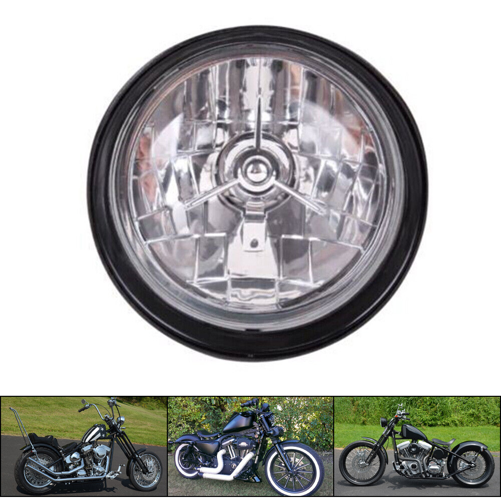 Headlight Headlamp Assembly Head Light Black Fits for Harley Dyna ...