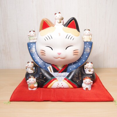 YAKUSHIGAMA Maneki Neko Lucky Beckoning Cat 7 Deities Good Fortune ...