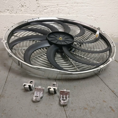 1945 WD15 16 Inch Chrome Radiator Fan ultra cooling skinny aeroline | eBay