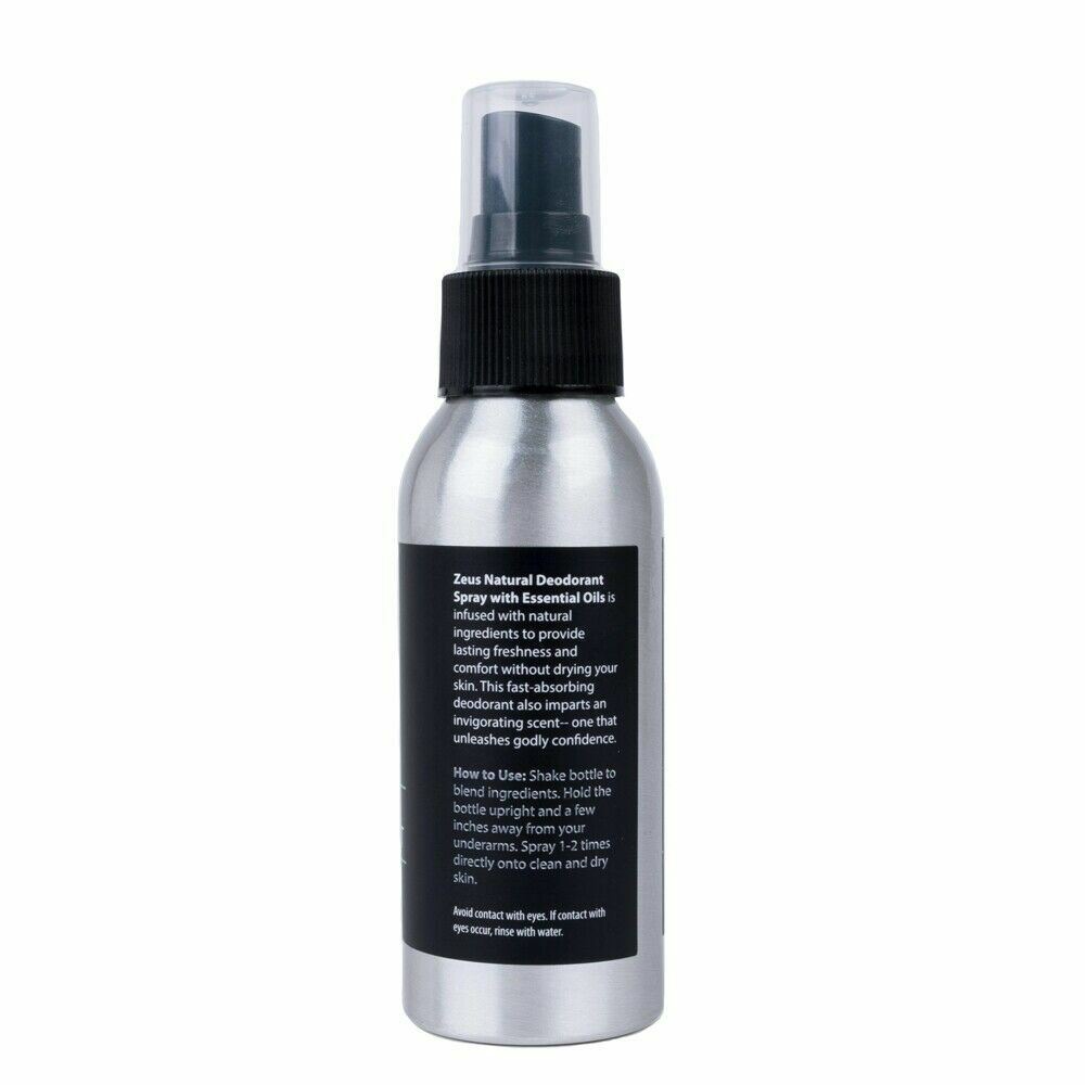 Zeus Natural Deodorant Spray Verbena Lime 3.4 fl oz Fast Drying ...