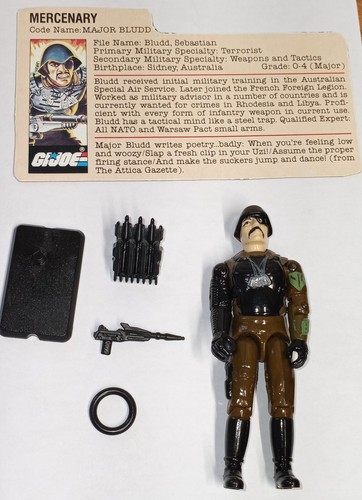 1983 GI JOE MAJOR BLUDD 100% COMPLETE HASBRO DIRECT REDBACK FILE CARD ...
