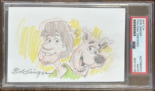 Scooby Doo Original Color Drawing Sketch Signed & Drawn By Bob Singer ...