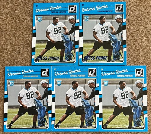 Vernon Butler 2016 Panini Donruss Rookie Lot #344 w/ Blue Press Proofs ...