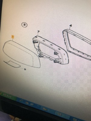Cover Mirror Right BMW Serie 5 E60 51167078360 | eBay