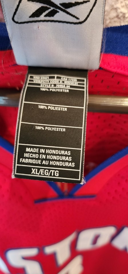 VTG 2000s NBA Reebok Detroit Pistons Ben Wallace Jersey 3 Mens XL SEWN ...