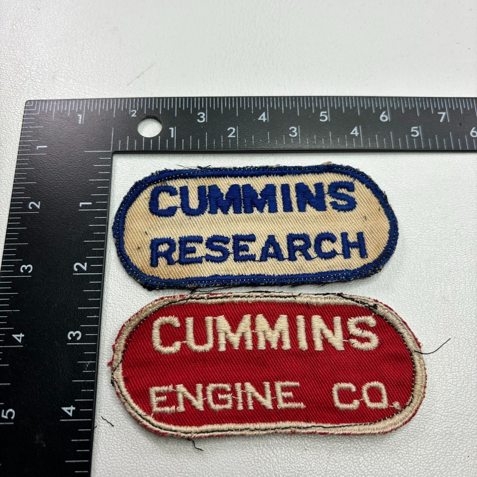 Vintage c 1960s 2 PATCHES CUMMINS RESEARCH + CUMMINS ENGINE CO (DIESEL ...