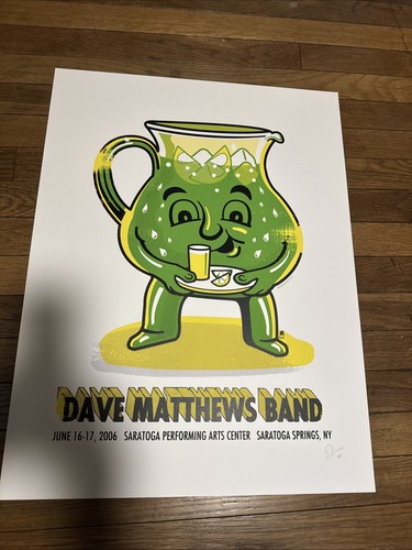 Dave Matthews Band Poster 2006 SPAC Kool Aid Methane AP Signed Saratoga ...