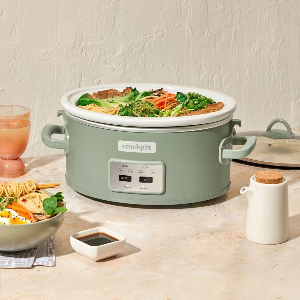 Crock Pot 6 Qt Cook & Carry Programmable Slow Cooker w/Locking Lid ...