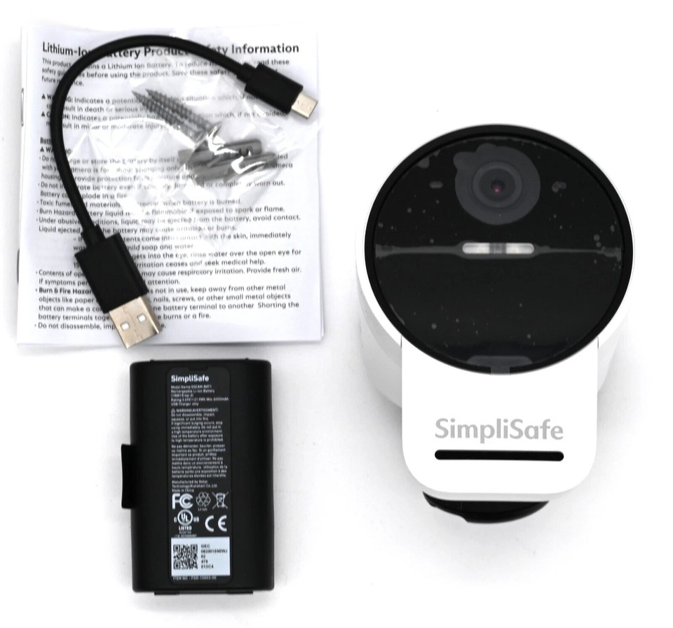 SimpliSafe Outdoor Wireless Security Camera Series 2 1080P HD Active ...