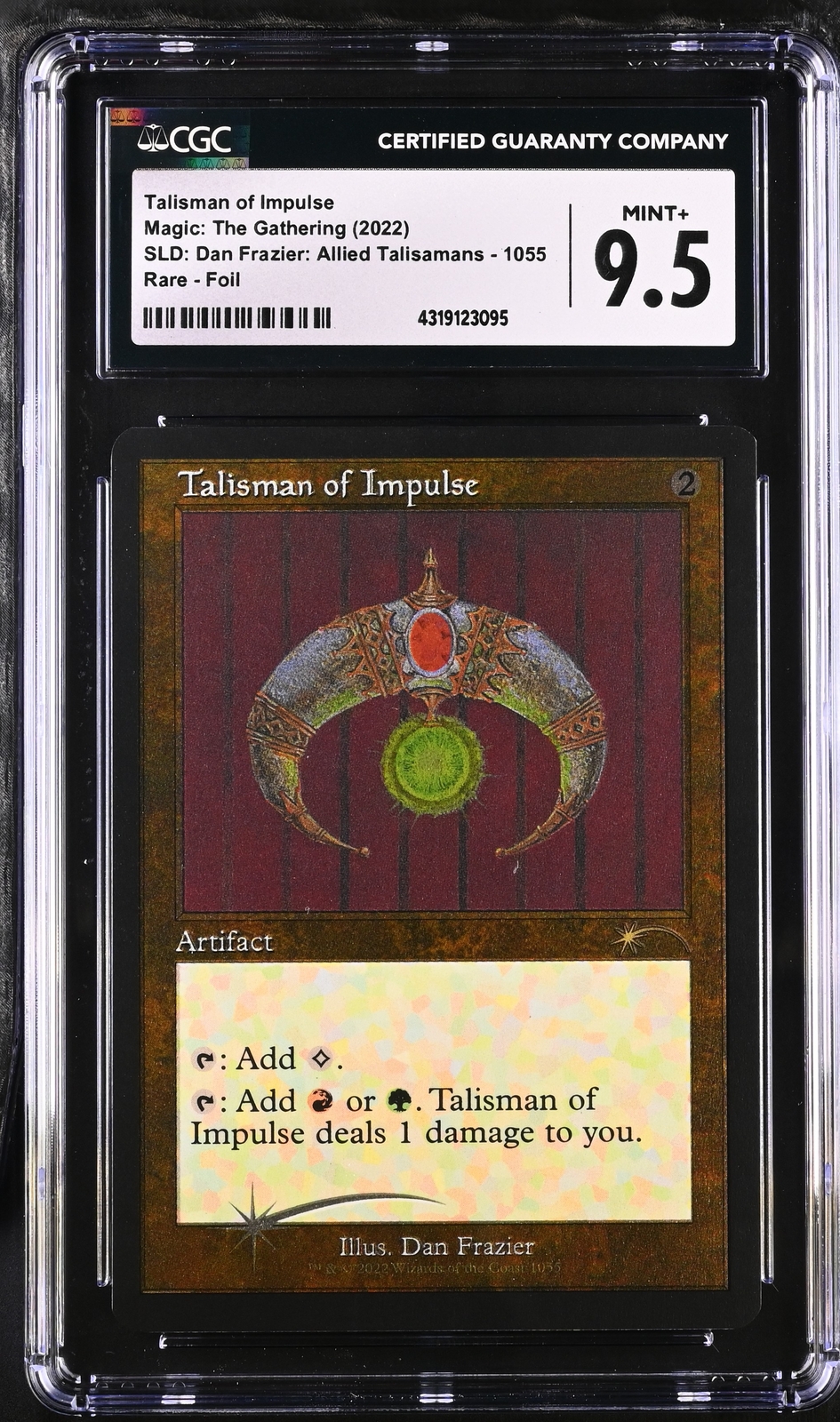 TALISMAN OF IMPULSE Secret Lair Foil Etched Rare CGC 9.5 Graded MTG ...