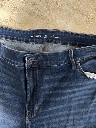 Old Navy Women Plus Size 22 (Measure 43x29) Dark Pop Icon Skinny ...
