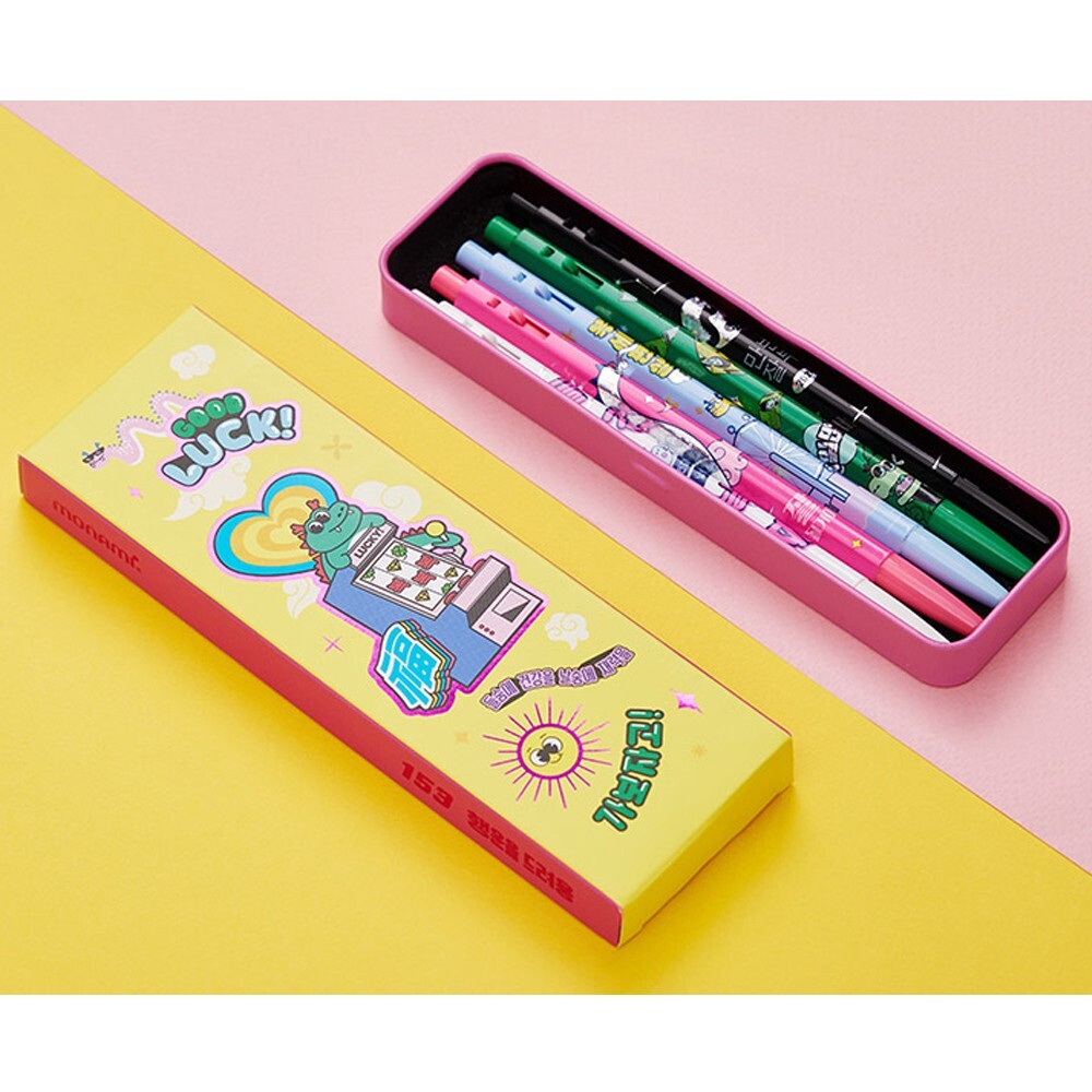 Monami 153 Dragon Edition Ballpoint pens 5 Color ink 0.5mm Set | eBay