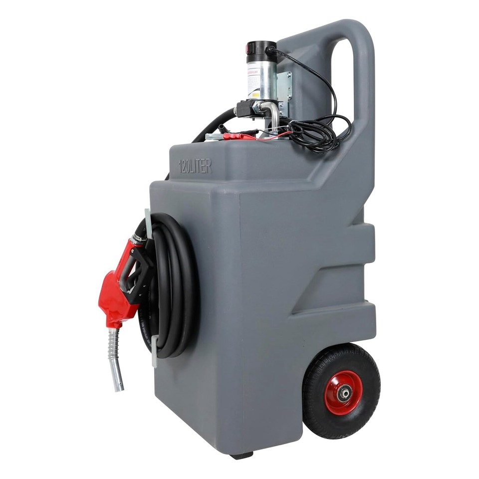 Diesel Fuel Caddy Tank 32 Gallon, Portable Diesel Caddy Tank with 12V ...