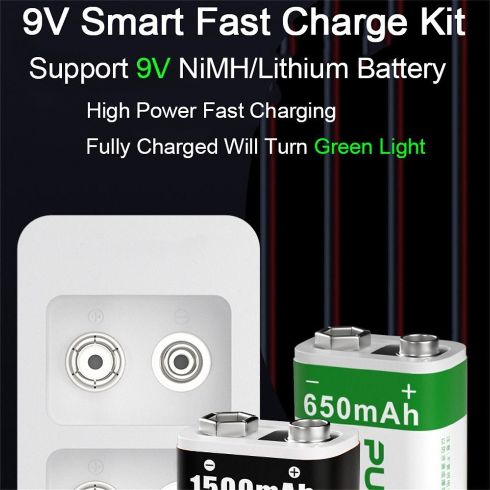 9V Battery Charger USB Charger Battery Charger Rechargeable Batteries ...