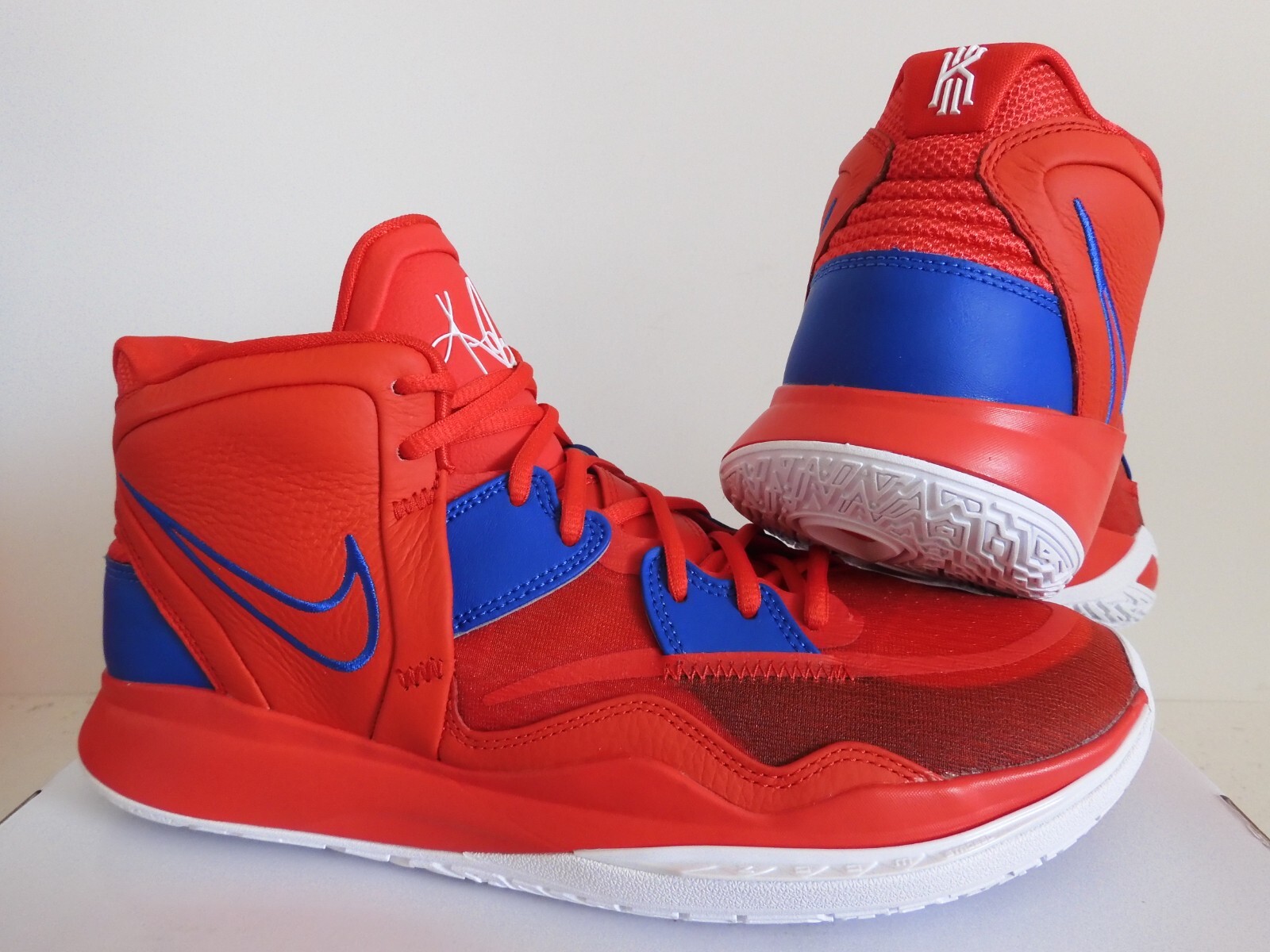 NIKE KYRIE 8 INFINITY NIKE BY YOU ID RED-SPORT BLUE-WHITE SZ 11.5 ...