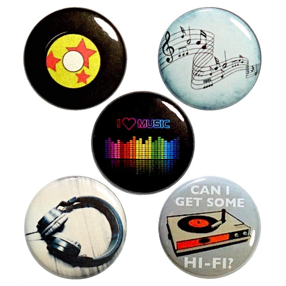 Music Fridge Magnets Headphones Notes Records Magnet Gift Set 5 Pack 1 ...