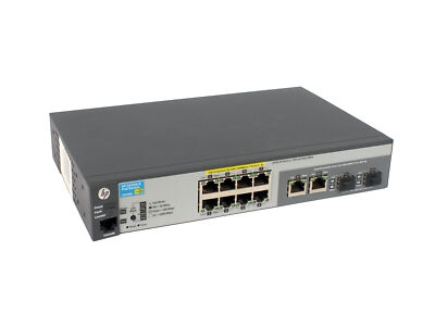 HP 2520G-8 PoE Switch J9298A 8x Gigabit PoE + 2x Dual-Personality + PSU ...