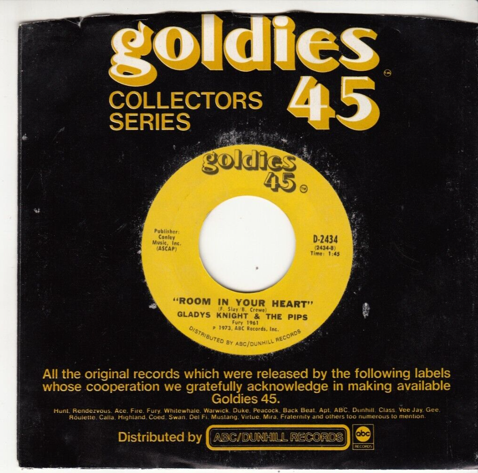 GLADYS KNIGHT & THE PIPS - EVERY BEAT OF MY HEART - REISSUE 45 - GREAT ...