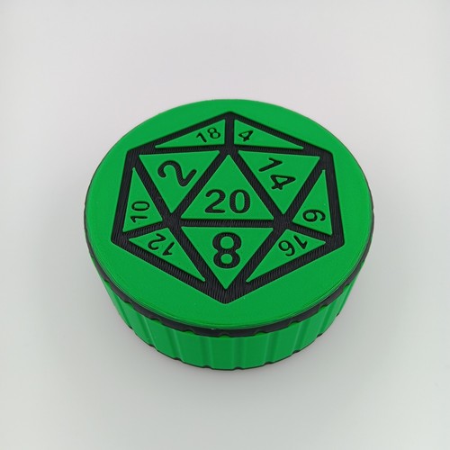 3D Printed Tabletop RPG D&D D20 Die / Dice Storage Box for 10 Dice ...