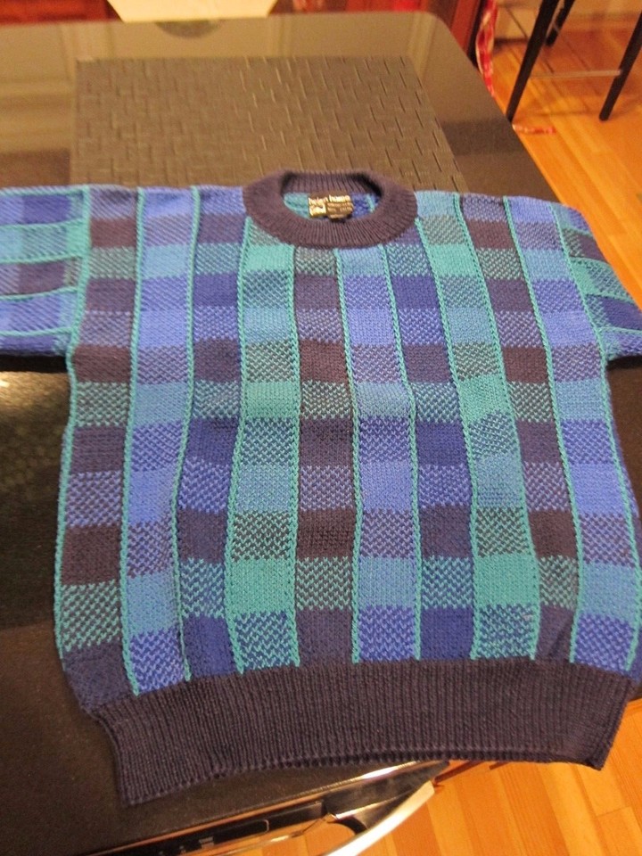 Peruvian Connection Men's Sweater Hand Knitted Cotton - Helen Hamann ...