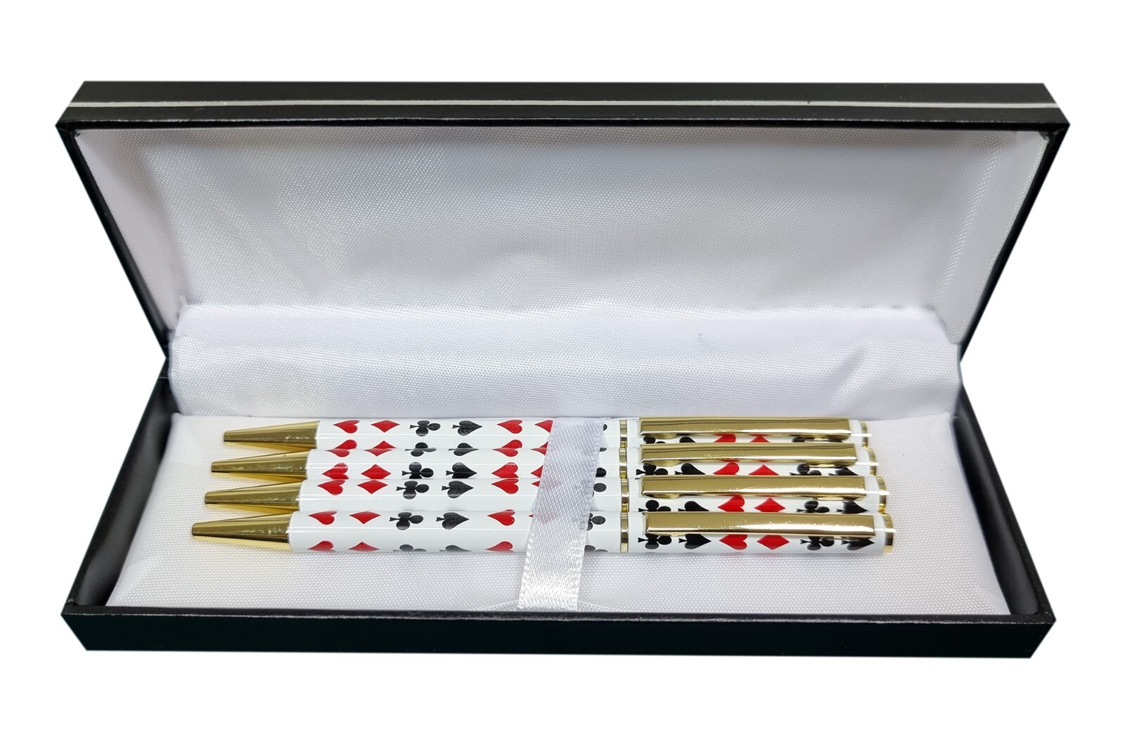 JYW Boxed Set of Bridge Pens - 4 Metal Barrel pens in Gift Box with 4 ...