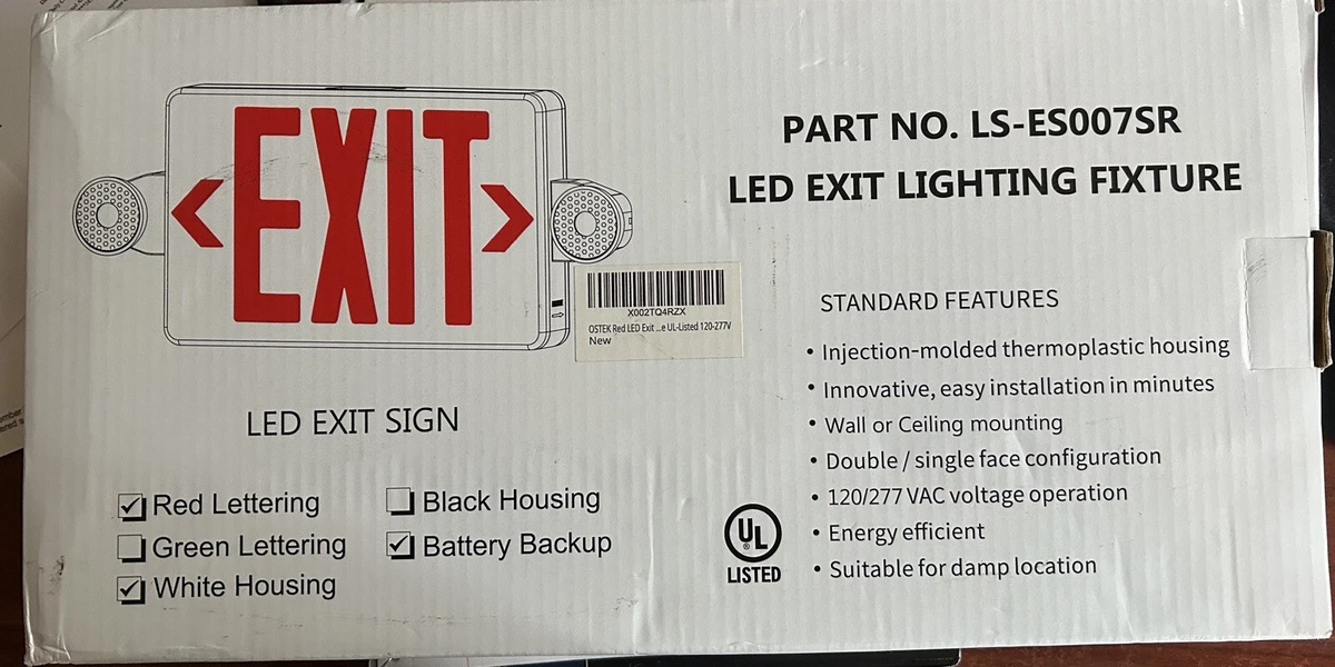 How To Install An Exit Sign With Emergency Lights | Shelly Lighting