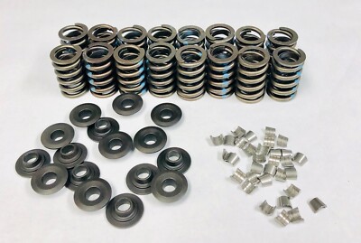 +.100 Z28 Style Valve Springs, Retainers & locks Set Chevy sb 283 327 ...