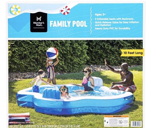 BRAND NEW Swimming Pool Family Lounge Inflatable 10 FT Outdoor Party ...
