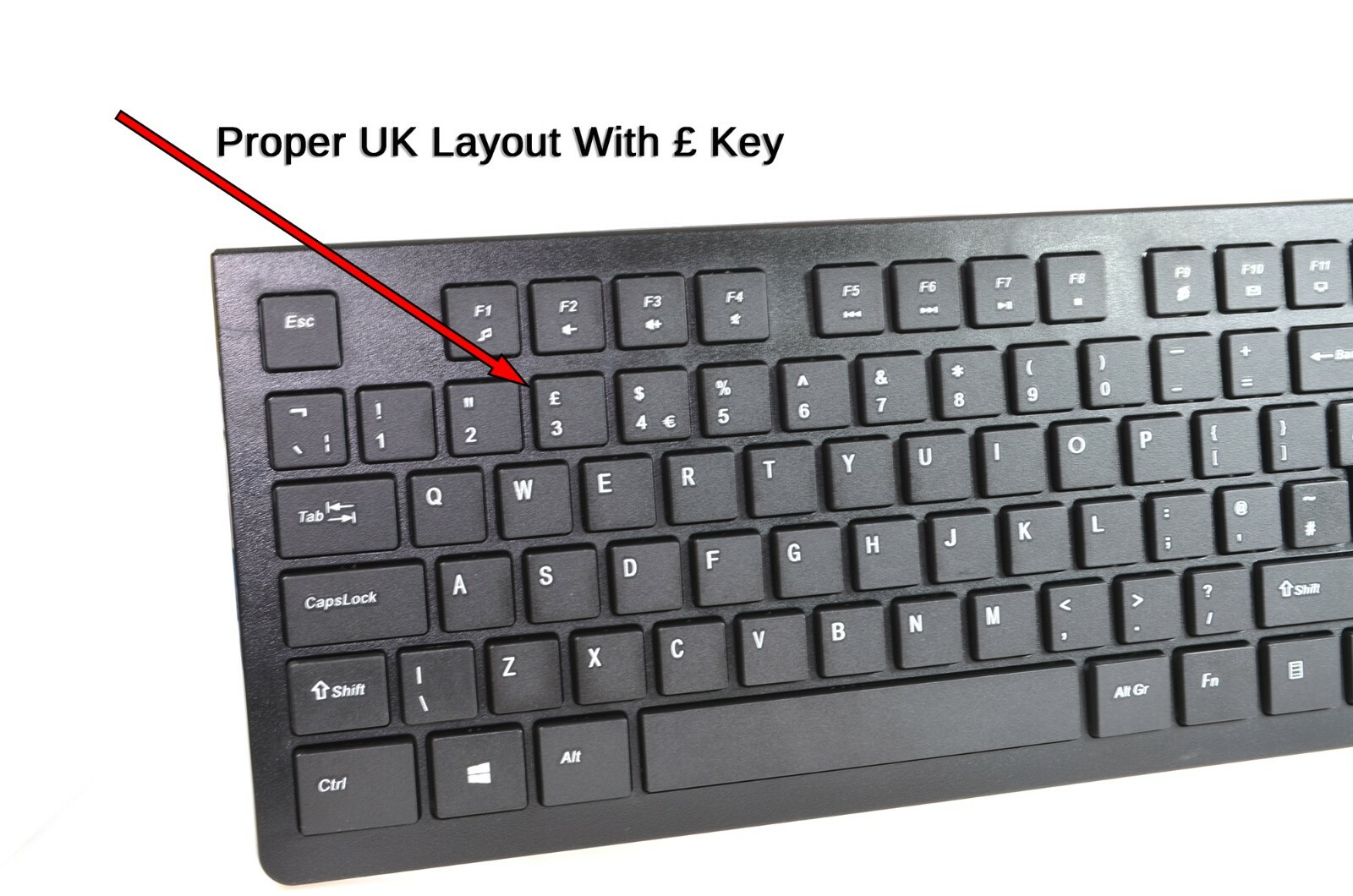 Keyboard UK Layout Compact Quiet Low Profile Chiclet Keys Spill Resist ...