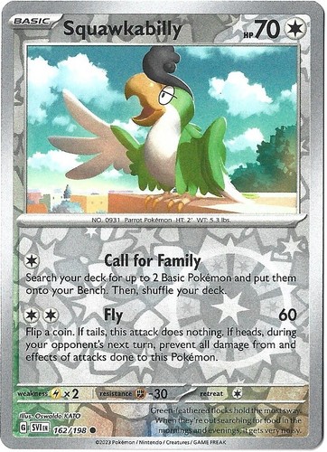 Squawkabilly 162/198 Pokemon SV01: Scarlet & Violet Base Set COMMON ...