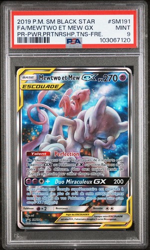 Carte Pokémon Mew Et Mewtwo GX Alt / Promo SM191 / PSA 9 Neuve FR | eBay